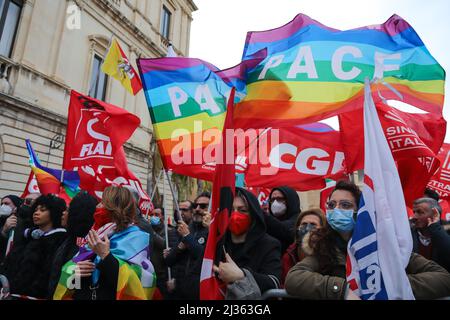 Comiso, Italy. 4th Apr, 2022. Demonstration for the peace in Comiso ...