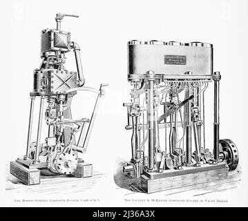 The Steeple compound marine steam engine, featured in the 1904 edition ...