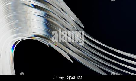 Abstract gradation of glass, 3d rendering. Computer digital drawing ...