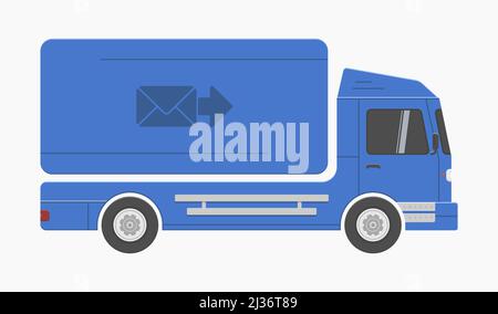 Vector illustration of blue truck. Lorry. 3d vector illustration Stock ...