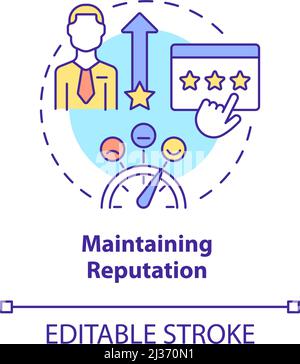 Business reputation building abstract concept vector illustrations ...