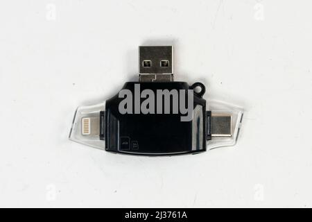 Micro usb device isolated on white background, smartphone connection ...