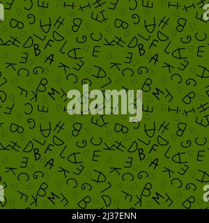 School seamless alphabet pattern for fabrics and textiles and packaging ...