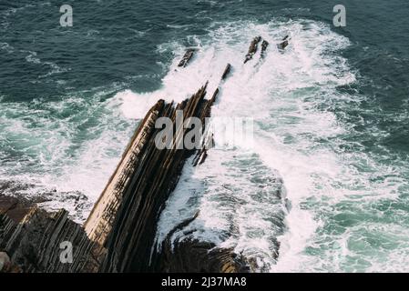 The beach in Sopelana near Bilbao in the Basque Country, Spain Stock ...