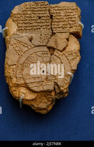 Clay tablet Babylonian map of the world. Dated 700 BC Stock Photo - Alamy