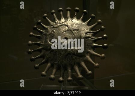 etruscan bronze item tool detail close up Stock Photo - Alamy