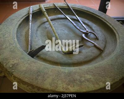 etruscan bronze item tool detail close up Stock Photo - Alamy
