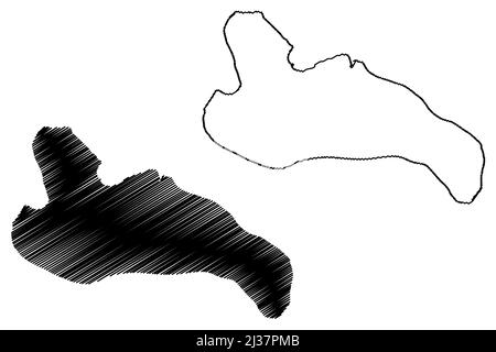 Rantau island (Republic of Indonesia, South East Asia) map vector ...