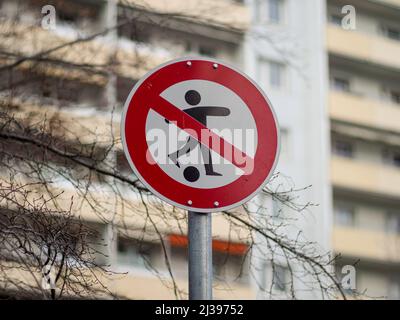 Ball games not allowed sign in Spanish and English on beach in Spain ...