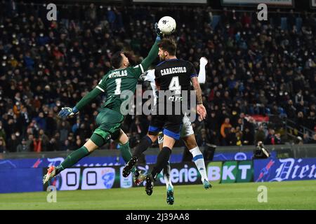 Nicolas David Andrade (Pisa) jumps to catch the ball during the Italian ...