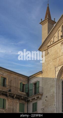 A vertical shot of beautiful San Zeno Maggiore in Verona, Italy Stock ...