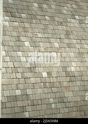 pattern of slate shingles in grey at the roof Stock Photo - Alamy