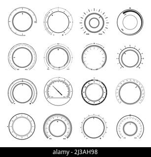 Volume round knob switch dials and music sound control interface ...
