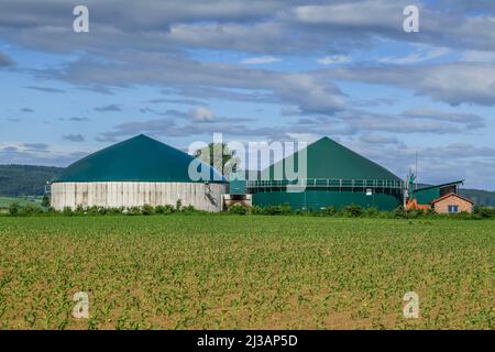 Biogas plant near Springe, Lower Saxony, Germany Stock Photo - Alamy