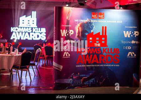 A corporate event gets ready to start at the Custard Factory ...