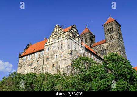 Collegiate Church, Castle, Schlossberg, Quedlinburg, Saxony-Anhalt ...