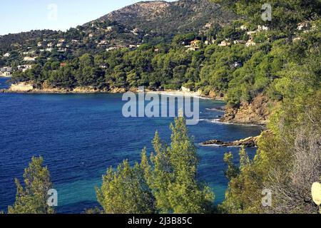 Pramousquier beach at Cap Negre Le Lavandou Stock Photo - Alamy