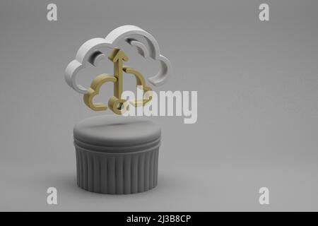 Beautiful abstract illustrations Cloud Database symbol icons on a ...