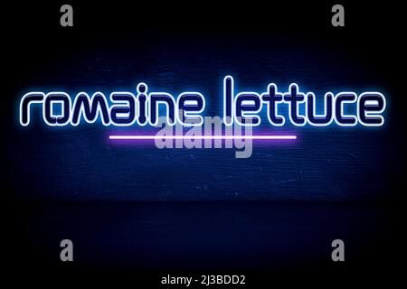 Lettuce - blue neon announcement signboard Stock Photo - Alamy