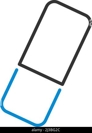 Eraser Icon. Editable Bold Outline With Color Fill Design. Vector ...