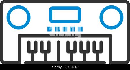 Music Synthesizer Icon. Editable Bold Outline With Color Fill Design ...