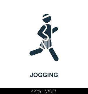 Jogging line icon. Monochrome simple Jogging outline icon for templates ...