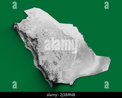 Saudi Arabia Topographic Map 3d realistic Saudi Arabia map Color ...