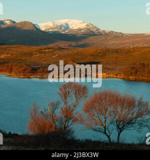 Lochan Hakel and Ben Hope, Sutherland Stock Photo - Alamy