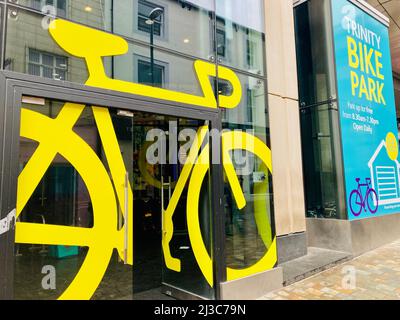 Trinity Bike Park and public bicycle parking facility in Leeds Trinity Shopping Centre in the ...