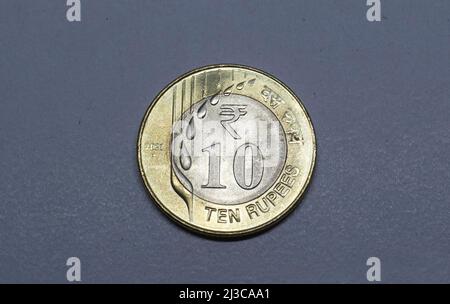 Indian Currency Ten Rupees Coin, Indian Currency, Money, Ten Rupees old ...