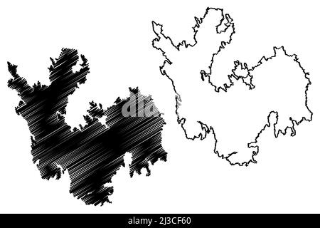 Replot island (Republic of Finland, Gulf of Bothnia) map vector ...