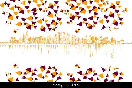 Doha Cornish sky line Qatar Stock Photo - Alamy