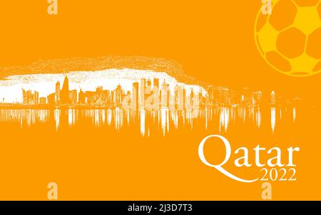 Doha Cornish sky line Qatar Stock Photo - Alamy