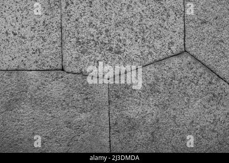 The technology of polygonal masonry at the base of an ancient structure ...