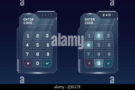keypad, numeric, vector, lock, keyboard, numerical, illustration ...