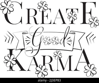 Good karma ,vector. Motivational inspirational positive life quotes ...