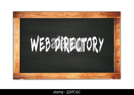 DIRECTORY text written on black wooden frame school blackboard Stock ...