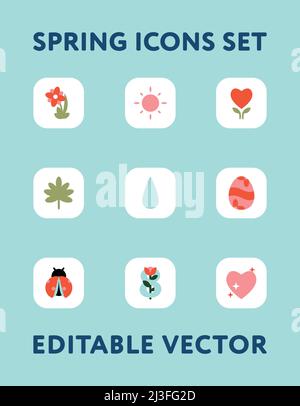spring flowers flat design Stock Vector Image & Art - Alamy