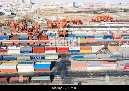 Erlian Railway Station on the China Mongolia border Northern China ...