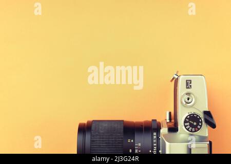 35mm negative film with copy-paste space for text. Minimalist image of ...