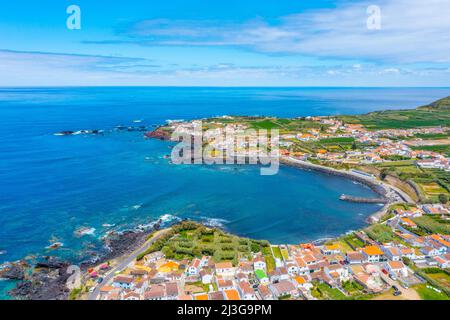 Aerial view of Mosteiros town at Sao Miguel island in Portugal Stock ...