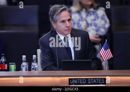 Brussels, Belgium. 7th Apr, 2022. Turkish Foreign Minister Mevlut ...