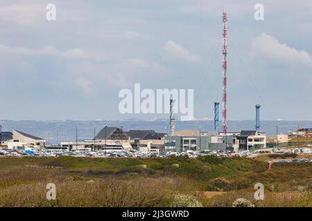 France, Manche, Cotentin, Flamanville, nuclear power plant, two ...