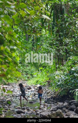 Philippines, Palawan, Rizal, Singnapan Valley, trek to meet the Tau't ...