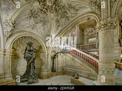 France, Paris, Opéra Garnier, basin of Pythia, sculpture Duchess of ...