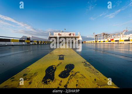 Onboard views of the chartered ROPAX Epsilon. The Vistentini built ...