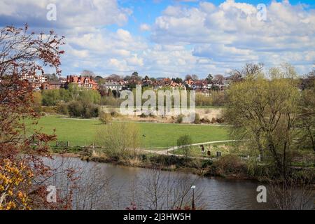 Chester Meadows, from across the River Dee Stock Photo - Alamy