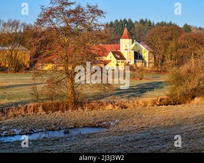 Morning mood at Blumenthal Castle, Aichach Stock Photo - Alamy