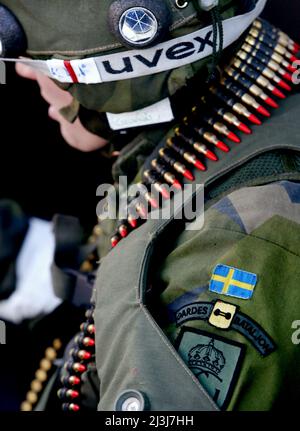 The Swedish army is practicing ground combat in central Norrköping ...