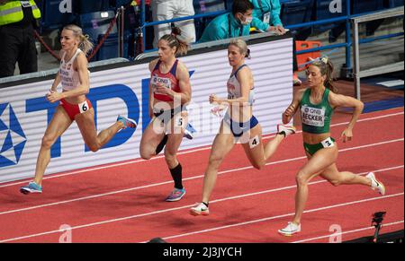 Lada Vondrova, Jessie Knight and Sophie Becker competing in the 400m ...